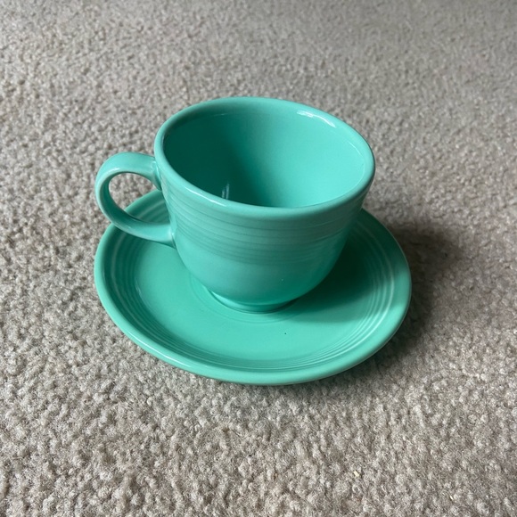 Fiestaware | Kitchen | Fiestaware Tea Cup Saucer Vintage Turquoise ...